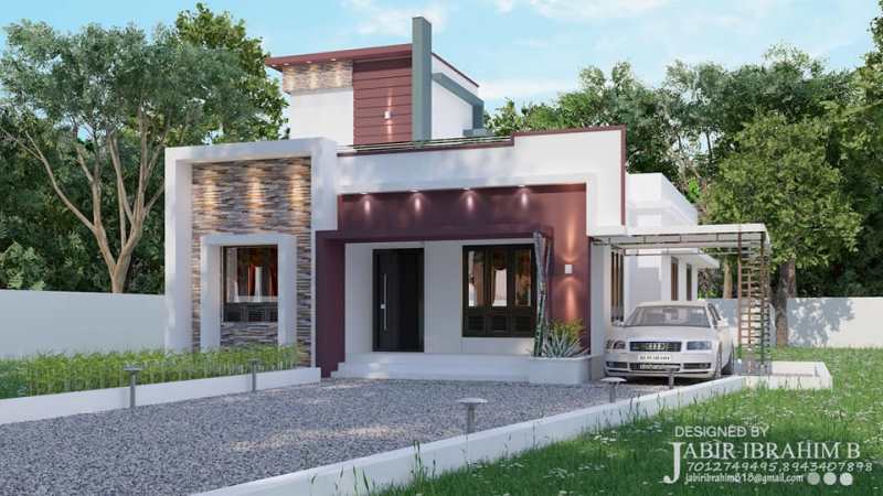 Modern Bungalow House Plan with Stones Cladding - My Blog